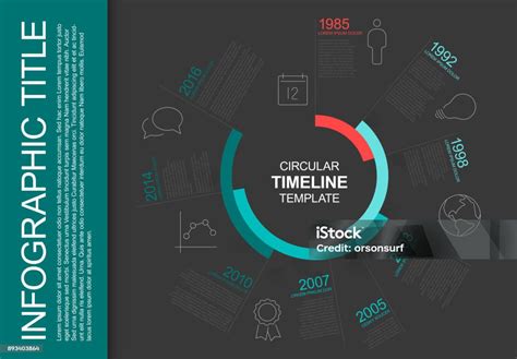 Circular Infographic Timeline Template Stock Illustration Download Image Now Abstract
