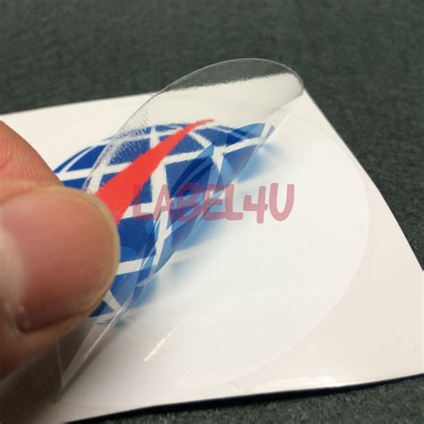 100pcs Custom Clear Stickers Vinyl Sticker Print Clear Glass Sticker
