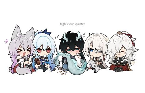 Dan Heng Jingliu Dan Heng Jing Yuan Yingxing And 2 More Honkai And 1 More Drawn By