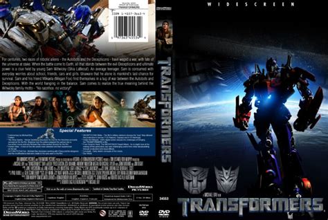 Transformers 2007 Ws R1 Movie Dvd Cd Label Dvd Cover Front Cover