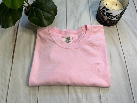 Camisa Bordada Cruzada Color Confort Ropa Cristiana Ropa De Jesús