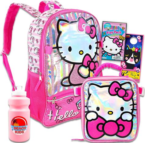 Hello Kitty Backpack And Lunch Box For Girls Bundle With