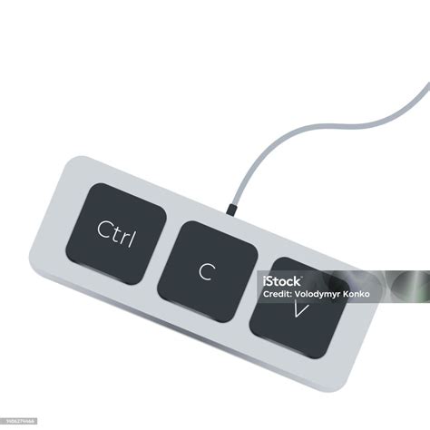 Vetores De Teclas De Teclado Ctrl C E Ctrl V Copiam E Colam Os Atalhos