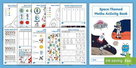 Space Themed Maths Activity Book Twinkl
