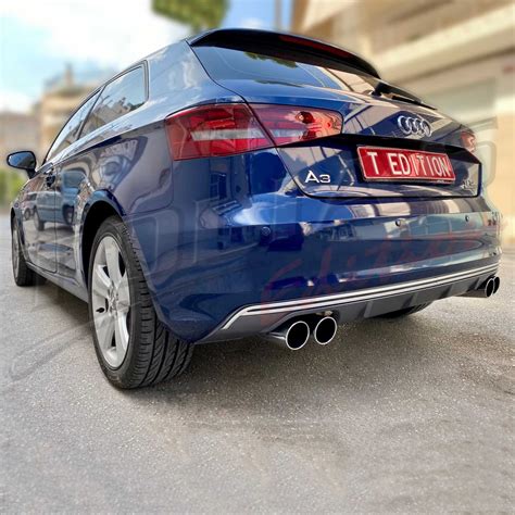 Audi A3 8v 12 16 Rear Diffuser Type S3 Hatchback