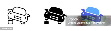 사고 설정 아이콘입니다 자동차 충돌 실패 비상 사태 고장 난파선 절벽 하강 쓰러진 나무 연기 화재 충돌 선에 있는 벡터 아이콘 흰색 배경에 검은색과 화려한 스타일 Stock