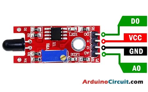 KY Flame Sensor Module Pinout In Arduino Sensor Arduino Circuit