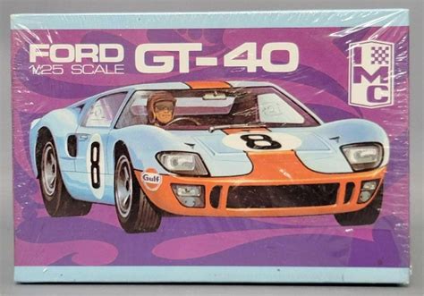 Imc 1 25 Scale Ford Gt Gulf Model Kit Factory Sealed