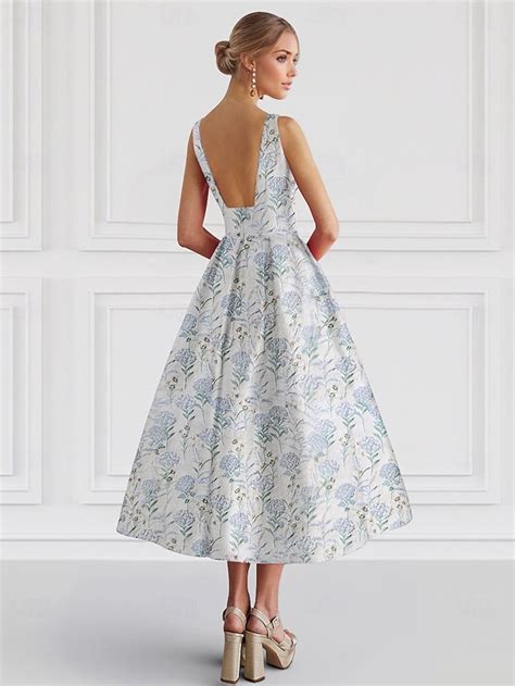 A Line Ankle Length Cocktail Dresses Party Dresses Elegant Vintage