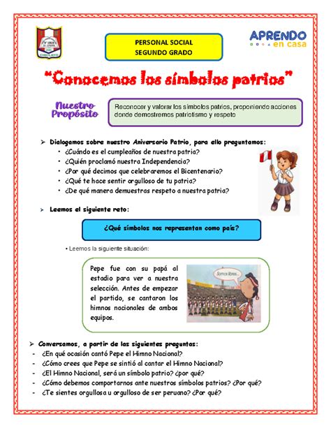 Conocemos Los Símbolos Patrios “conocemos Los Símbolos Patrios