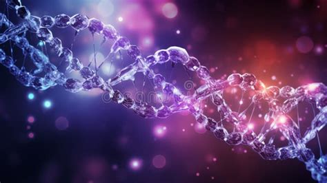 Macro Shot Of Dna Molecule Scientific Image Of Cell Structure