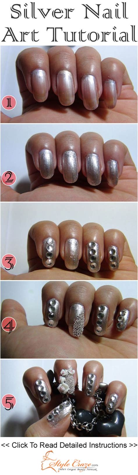 Makeup How Tos And Tips And Tricks Stylecraze Silver Nail Art Nail