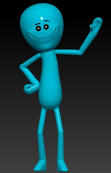 Stl File Mr Meeseeks Fanart ・3d Printing Template To Download・cults