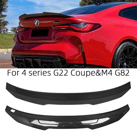 For Bmw 4 Series G22 Coupeandm4 G82 Psm Style Carbon Fiber Rear Spoiler