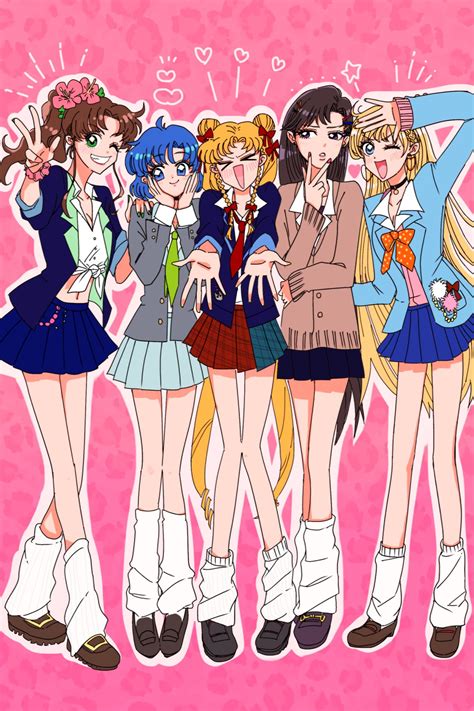 Tsukino Usagi Mizuno Ami Aino Minako Hino Rei And Kino Makoto