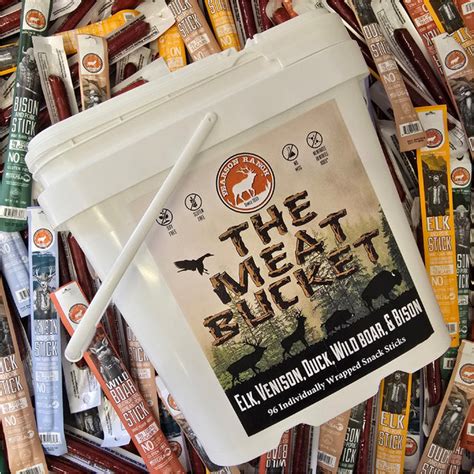 The Meat Bucket Elk Buffalo Venison And Wild Boar Snack Sticks
