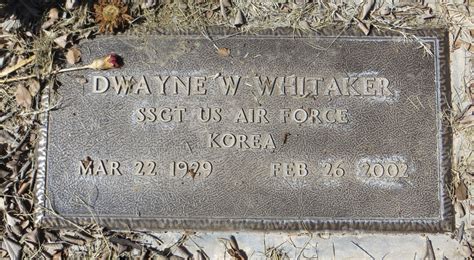 Dwayne W Whitaker 1929 2002 Find A Grave Memorial