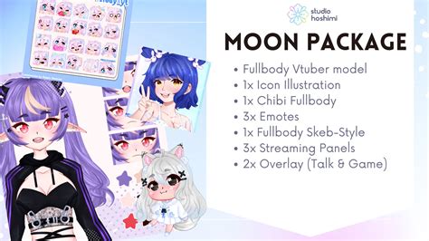 Vtuber Moon Package By Rippu Hoshimi Ripkremit Vgen
