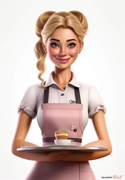 Premium Ai Image Cartoon 3d Characte Female