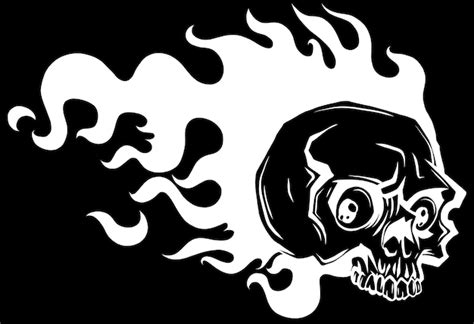 Premium Vector Skull Fire With Flames Vector Illustration