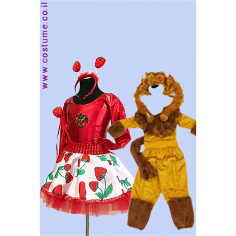 האריה שאהב תות לילדים תחפושת זוגית אגדות וסרטים תחפושת זוגית זוגות