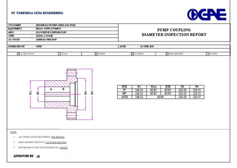 Ar Pump Coupling Diameter Inspection Report Pdf