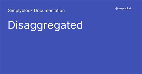 Disaggregated Simplyblock Documentation