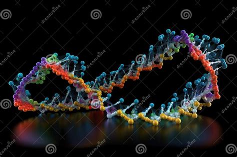Complex Molecular Structure Of Dna Double Helix With Additional