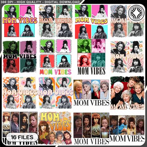 15 Retro 90s Mom Vibes Png Bundle Sitcom Moms Png Dads Vibes Png
