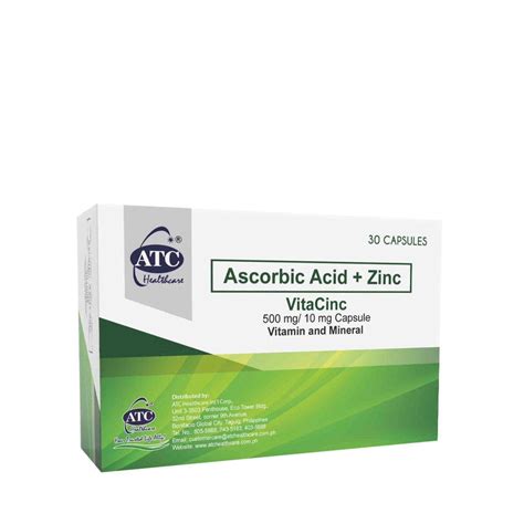 Vitacinc Ascorbic Acid Zinc 500mg 10mg Capsule 30s Price In The