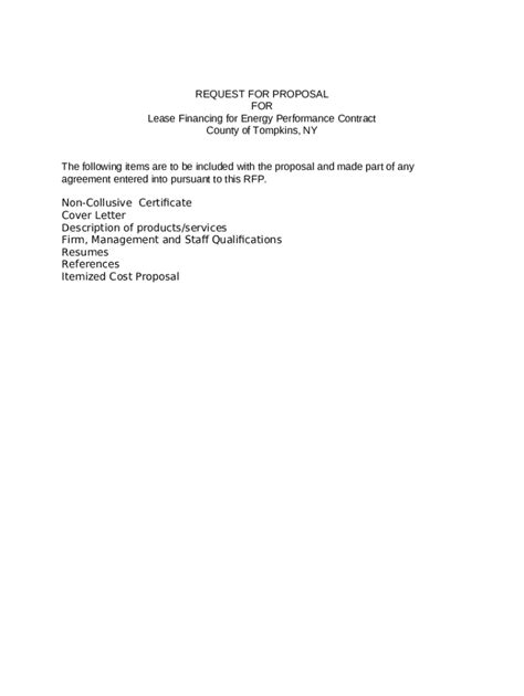 Request For Proposal Ppa Doc Template Pdffiller