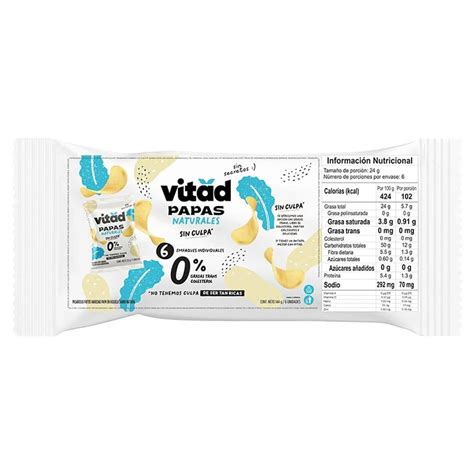 Papas Vitad Natural 6 Unds X24 G Cu