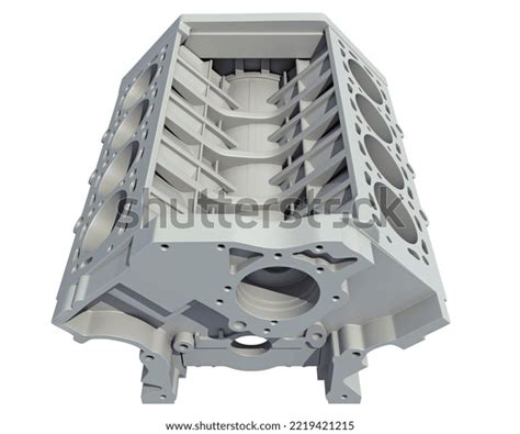 V8 Engine Block 3d Rendering On Stock Illustration 2219421215