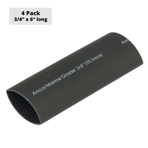 Ancor 306106 Adhesive Lined Heat Shrink Tubing Alt Black 34 X 6