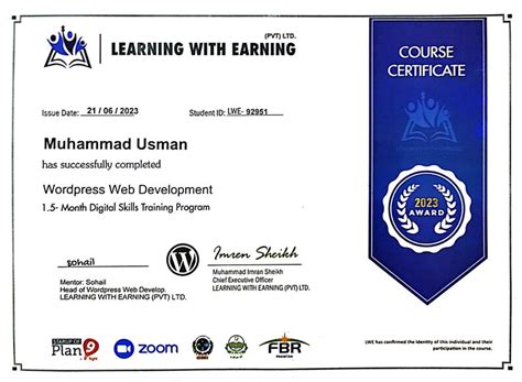 Muhammad Usman Saeed On Linkedin Wordpress Webdevelopment Certificateprogram Digitalskills