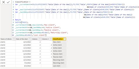 Solved Client Classification Microsoft Fabric Community