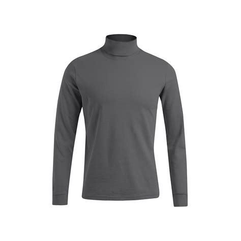T Shirt Manches Longues Col Tortue Grandes Tailles Hommes