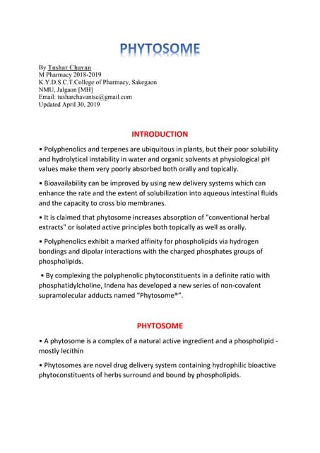 Phytosome Preaparation Pdf
