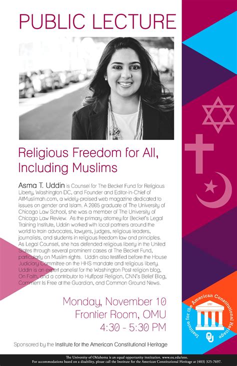 Asma Uddin Speaks At University Of Oklahoma Altm