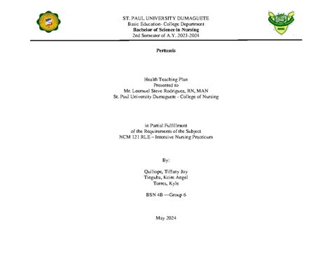 Pertussis Htp Health Teaching Plan For Pertussis Basic Education