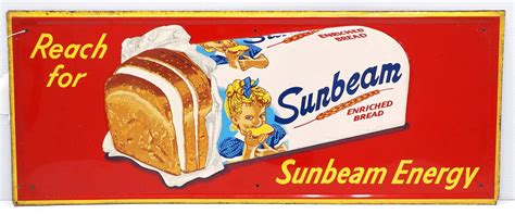 Sunbeam Bread Self Framed Sign Auction