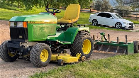 Pull Type Grader Box For Garden Tractor John Deere 445 Youtube