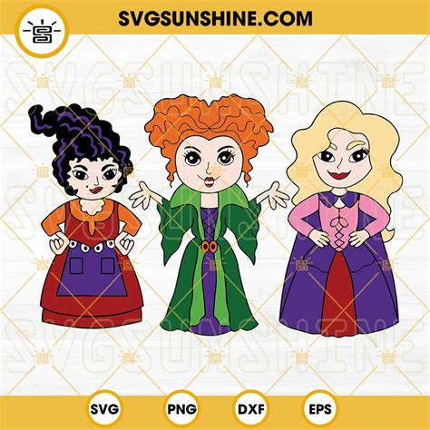 Hocus Pocus Svg Sanderson Sisters Svg Png Dxf Eps Cricut Silhouette