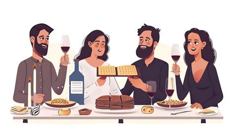 Passover Seder With Friends Singing Traditional Songs Design 2d Tshirt