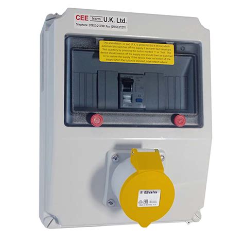 Rcd Protected Surface Mounting Socket Outlets Single Outlet 16a 110v