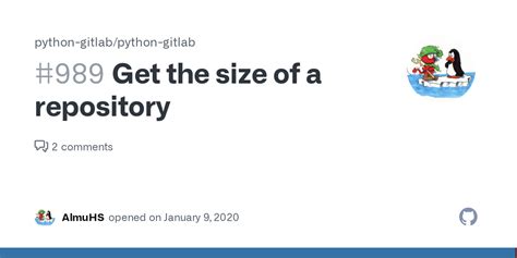Get The Size Of A Repository Issue Python Gitlab Python Gitlab GitHub