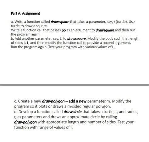 Part A Assignment A Write A Function Called