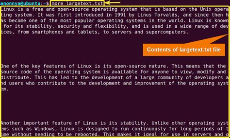 Linux 命令 More 示例more 查看长文件命令 Csdn博客