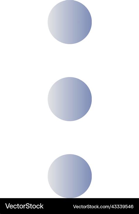 Three Vertical Dots Menu Flat Gradient Color Ui Vector Image