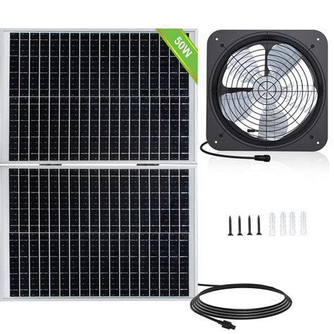 Eco Worthy 50w Solar Attic Fan Kit 50w Foldable Solar Panel And 14 Dc